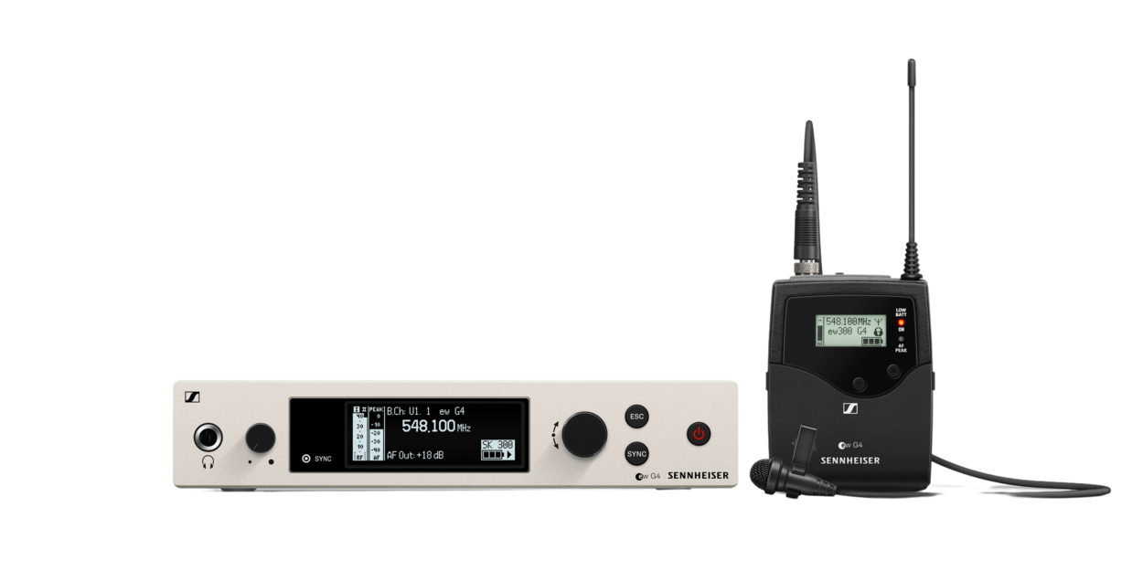 Sennheiser EW 300 G4-ME2-RC Lavalier Wireless Microphone System, Band AW+