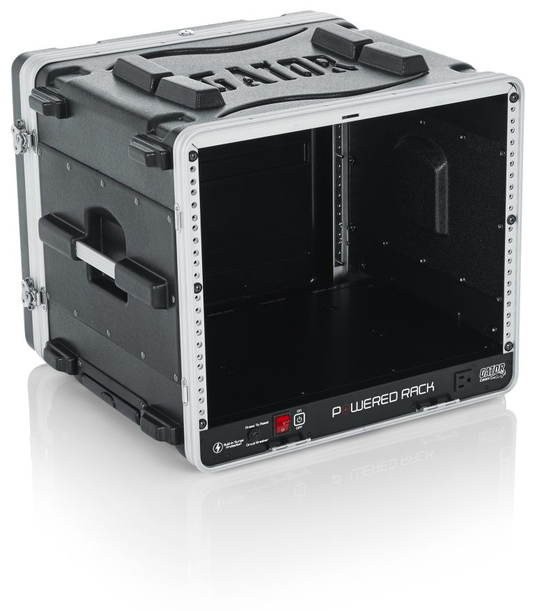 Gator GRR-8PL-US 8U Powered Rolling Audio Rack
